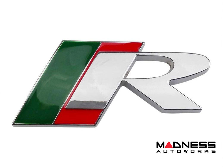 Jaguar Custom Emblem - R Racing - Chrome Finish - Green/ Red, JA-023