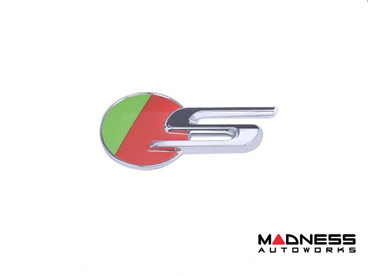 Jaguar Custom Emblem - S Sport - Chrome Finish - Green/ Red, JA-018