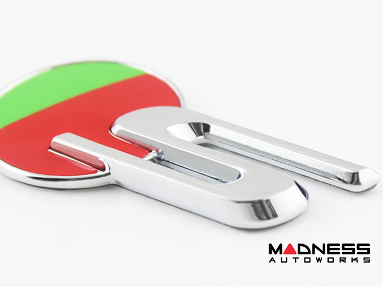 Jaguar Custom Emblem - S Sport - Chrome Finish - Green/ Red, JA-018