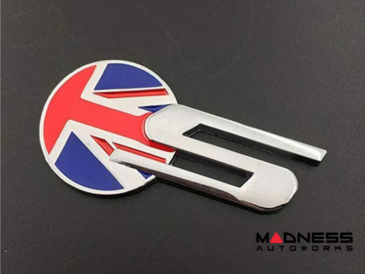 Jaguar Custom Emblem - S Sport - Chrome Finish - Union Jack, JA-017