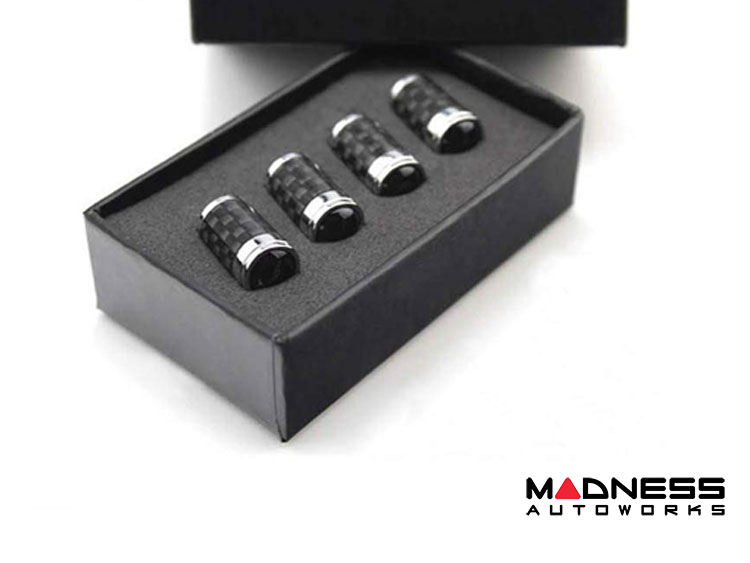 Jaguar Custom Valve Caps - Roaring Jaguar - Carbon Fiber, TV008