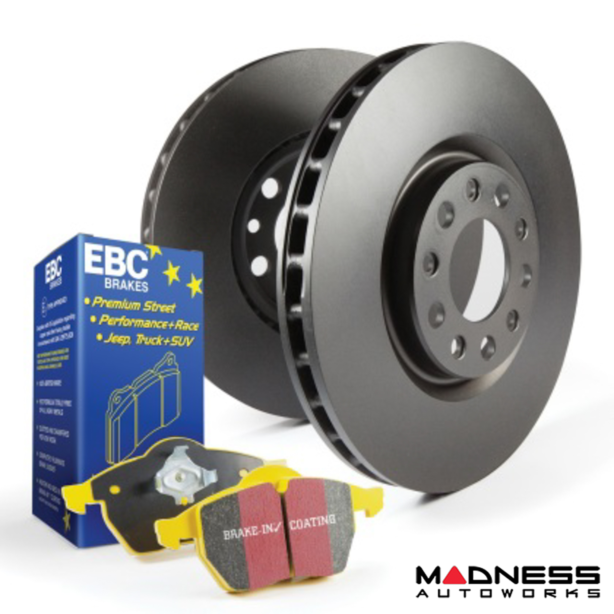 Jaguar XF Brake Pads and Rotors - EBC - Rear - Red Stuff, EBCS13KR1727